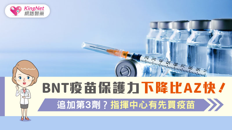 Bnt疫苗保護力下降比Az快！追加第3劑？指揮中心有先買疫苗|醫療-KingNet國家網路醫藥